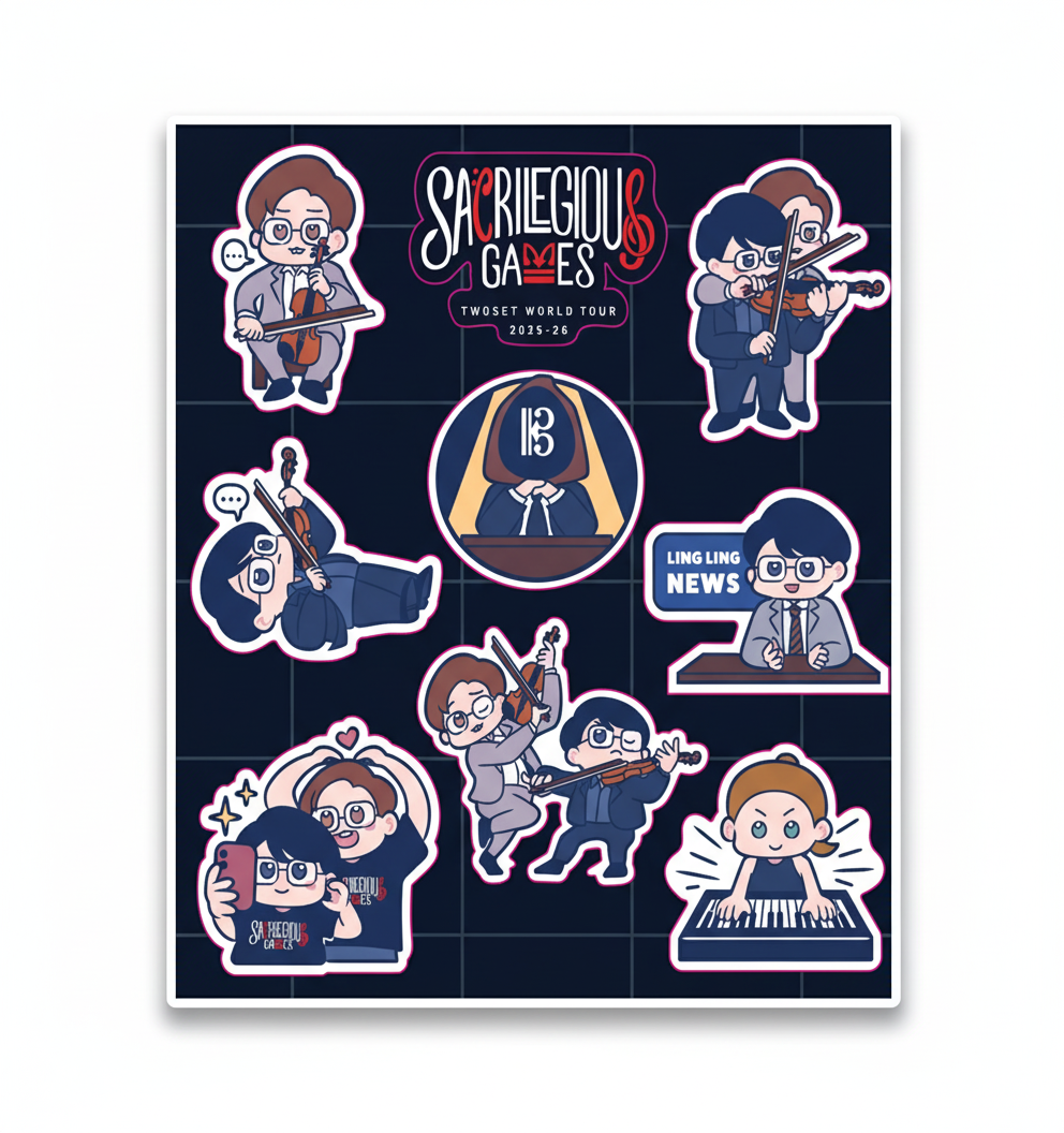 Sacrilegious Games Sticker Pack – TwoSet Apparel
